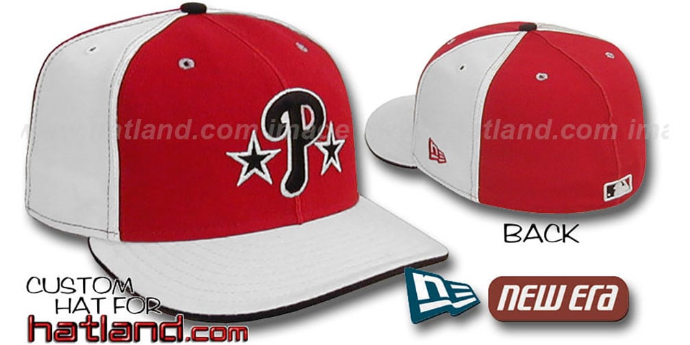 Philadelphia Phillies BP PINWHEEL-3 Red-White Fitted Hat