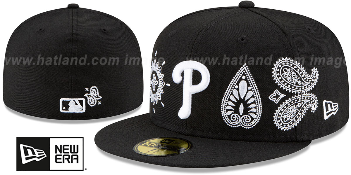 Philadelphia Phillies PAISLEY ELEMENTS Black Fitted Hat