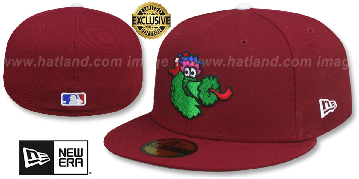 Philadelphia Phillies PHILLIE PHANATIC Burgundy Fitted Hat