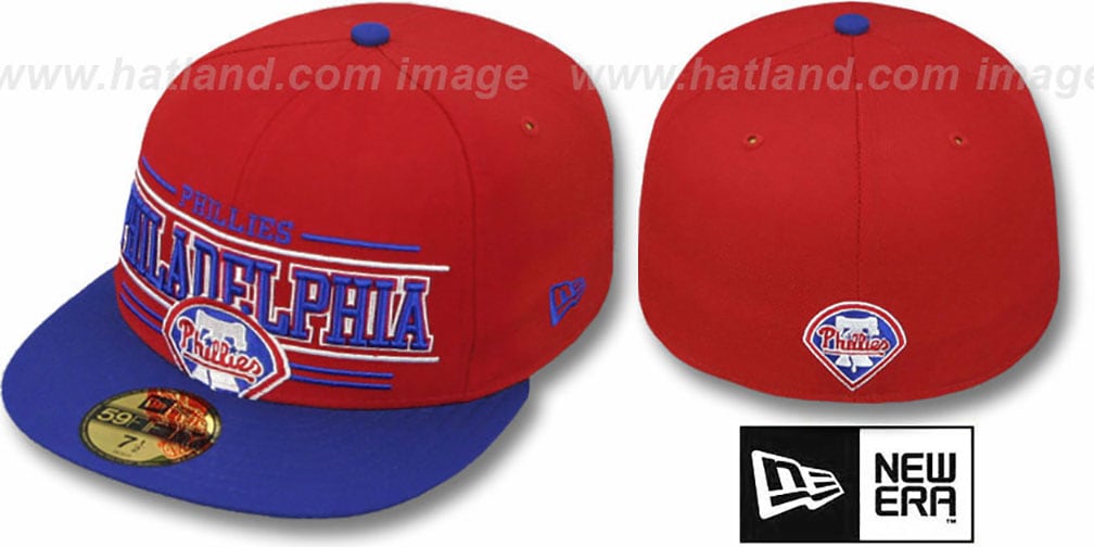 Philadelphia Phillies RETRO-SMOOTH Red-Royal Fitted Hat