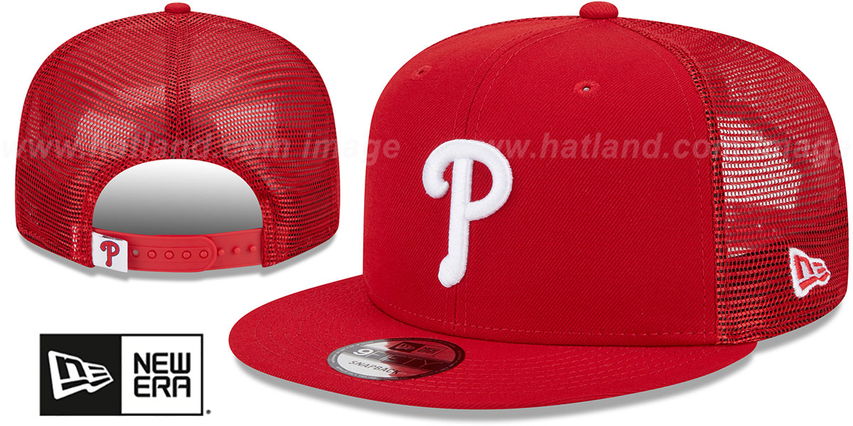 Philadelphia Phillies TEAM-BASIC TRUCKER SNAPBACK Red Hat