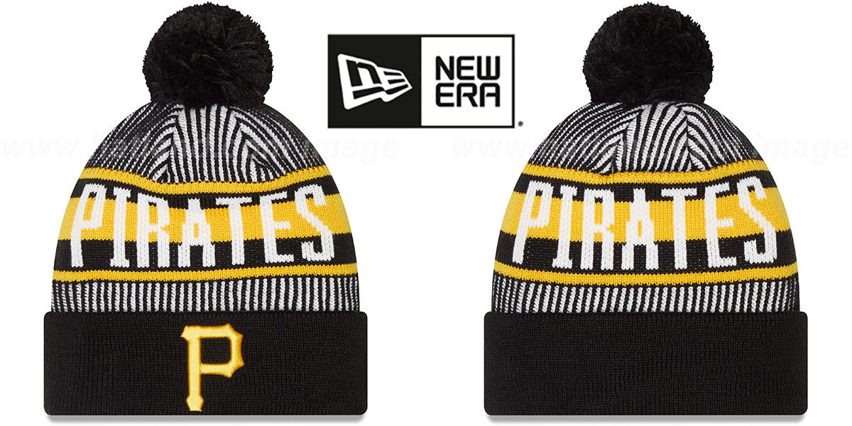 Pittsburgh Pirates STRIPED Knit Beanie Hat by New Era