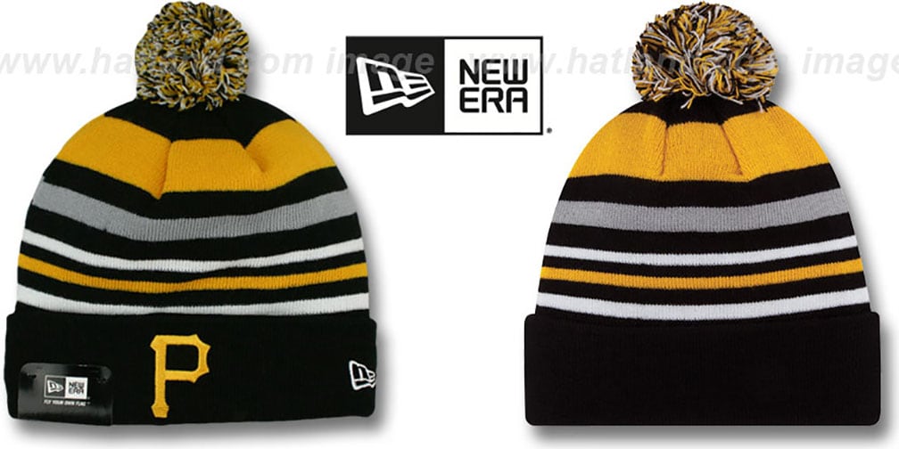 Pittsburgh Pirates STRIPEOUT Knit Beanie Hat by New Era