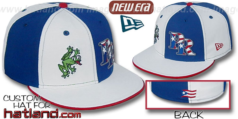 Puerto Rico DOUBLE WHAMMY White-Royal Fitted Hat