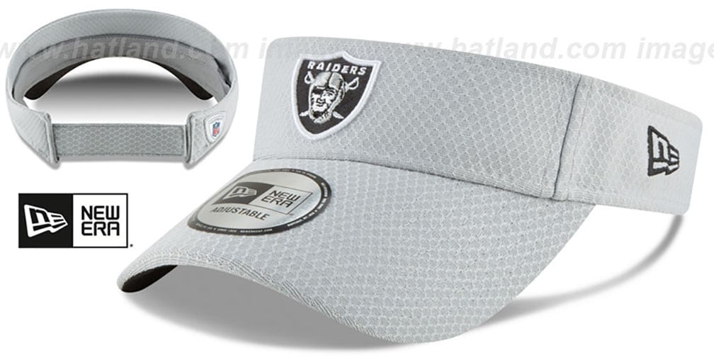Oakland Raiders 2018 NFL TRAINING VISOR Grey by New Era