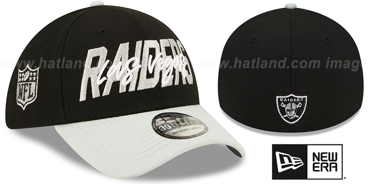 Las Vegas Raiders 2022 NFL DRAFT FLEX Black-Grey Hat