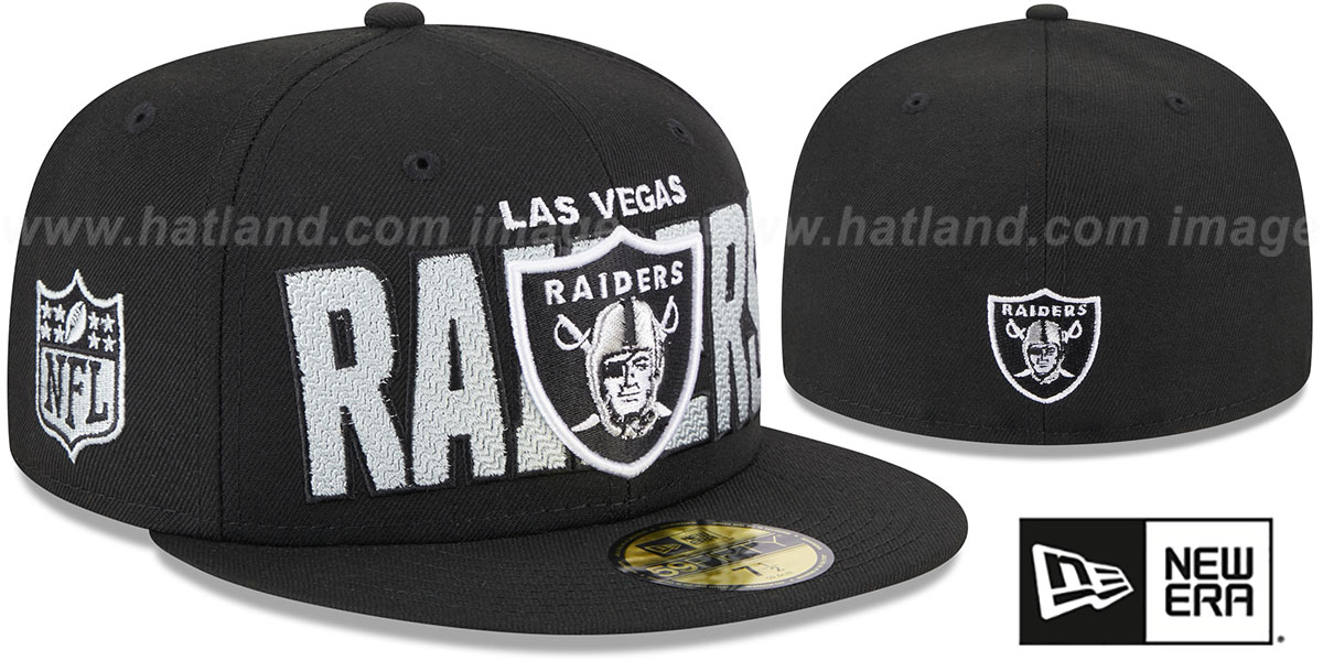 Las Vegas Raiders 2023 NFL DRAFT Black Fitted Hat by New Era