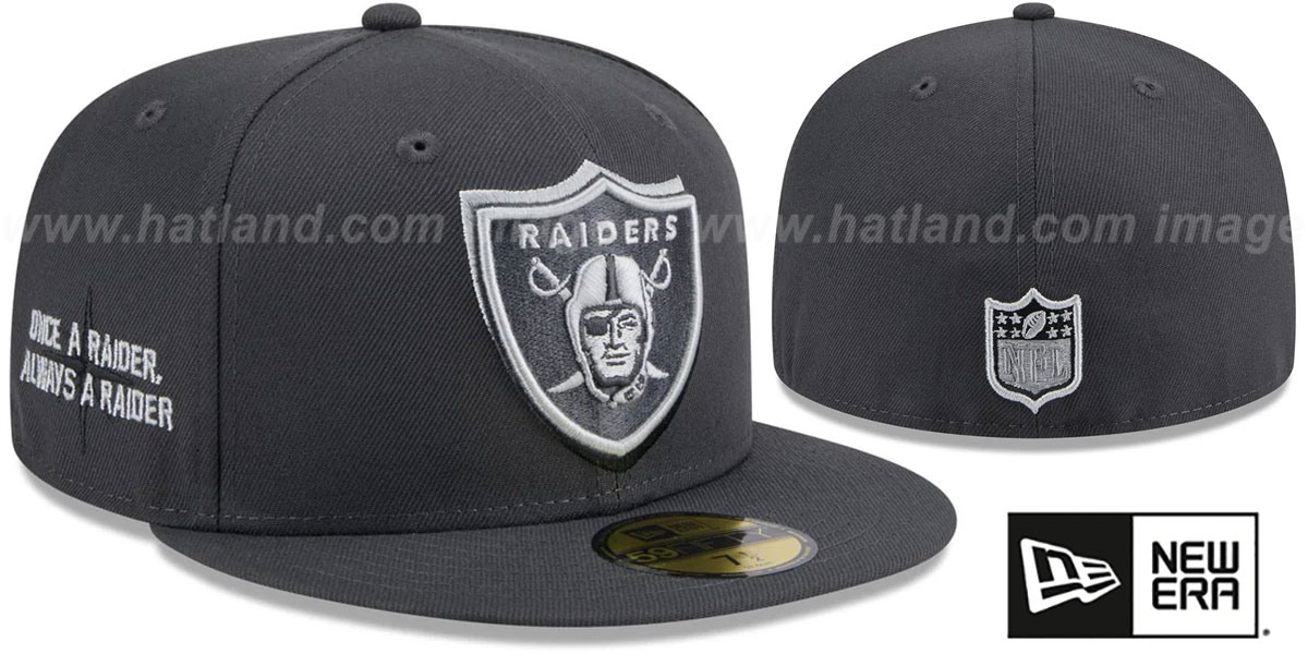 Las Vegas Raiders 2024 ONSTAGE NFL DRAFT Grey Fitted Hat