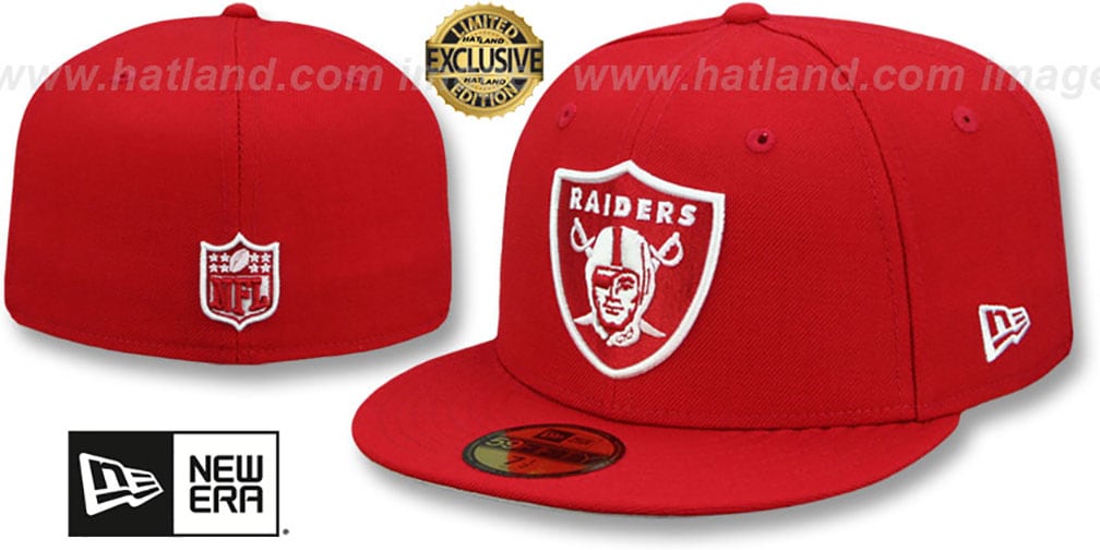 Las Vegas Raiders NFL TEAM-BASIC Red-White Fitted Hat