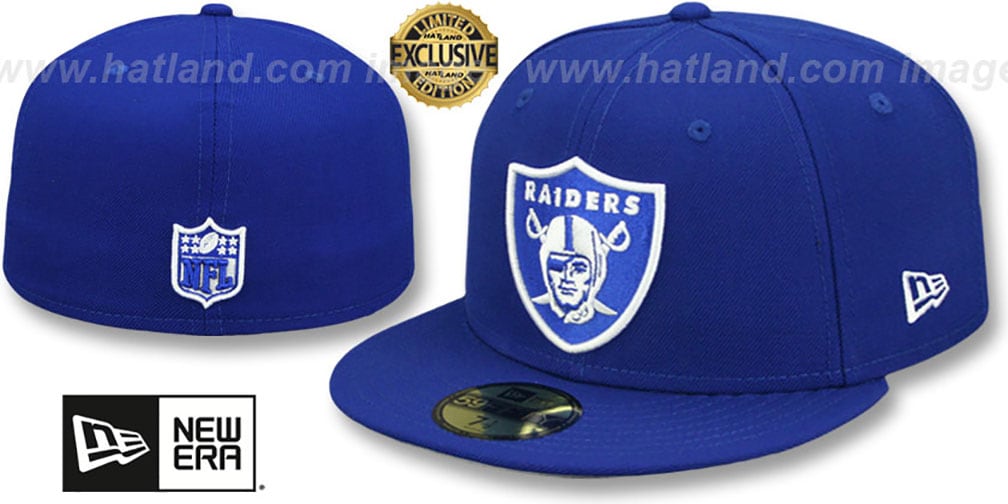 Las Vegas Raiders NFL TEAM-BASIC Royal-White Fitted Hat