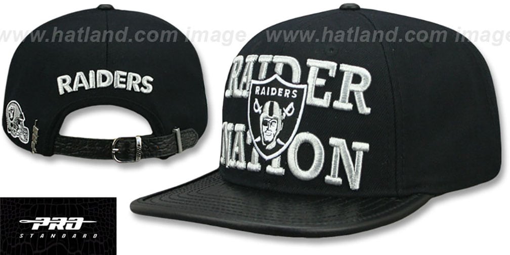 Las Vegas Raiders RAIDER-NATION STRAPBACK Black Hat