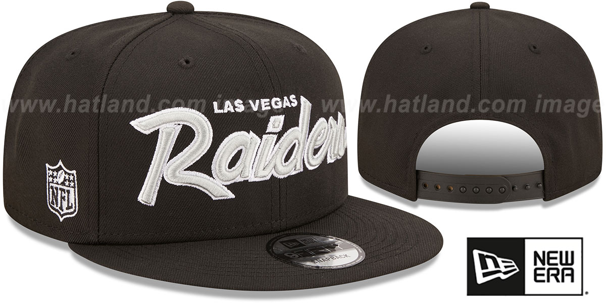 Las Vegas Raiders SCRIPT-UP SNAPBACK Black Hat by New Era