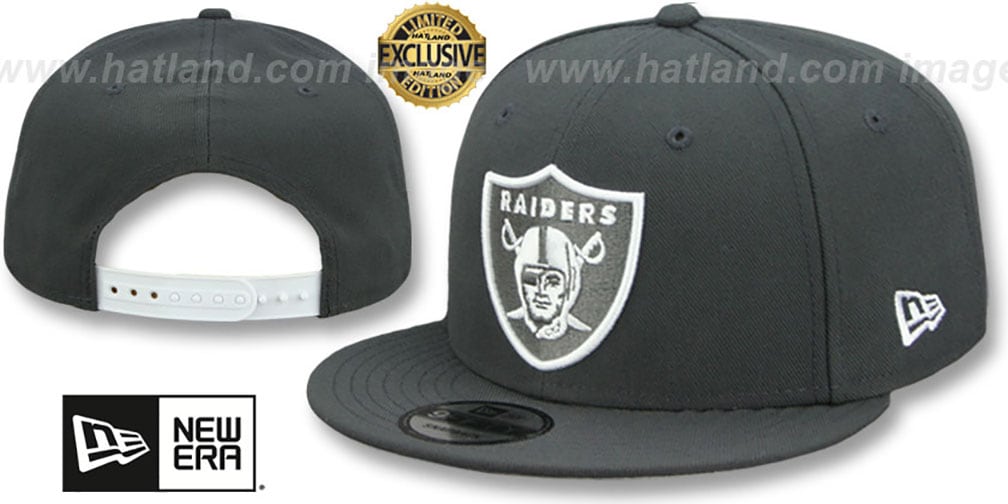 Oakland Raiders TEAM-BASIC SNAPBACK Charcoal-White Hat