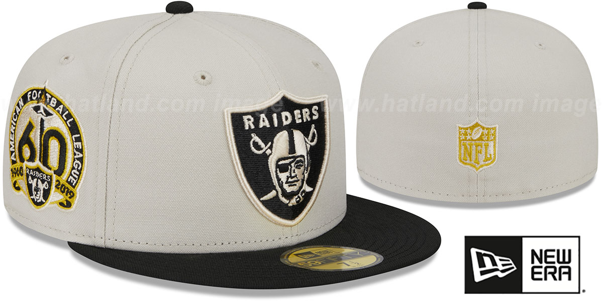 Las Vegas Raiders TWO-TONE STONE Fitted Hat by New Era