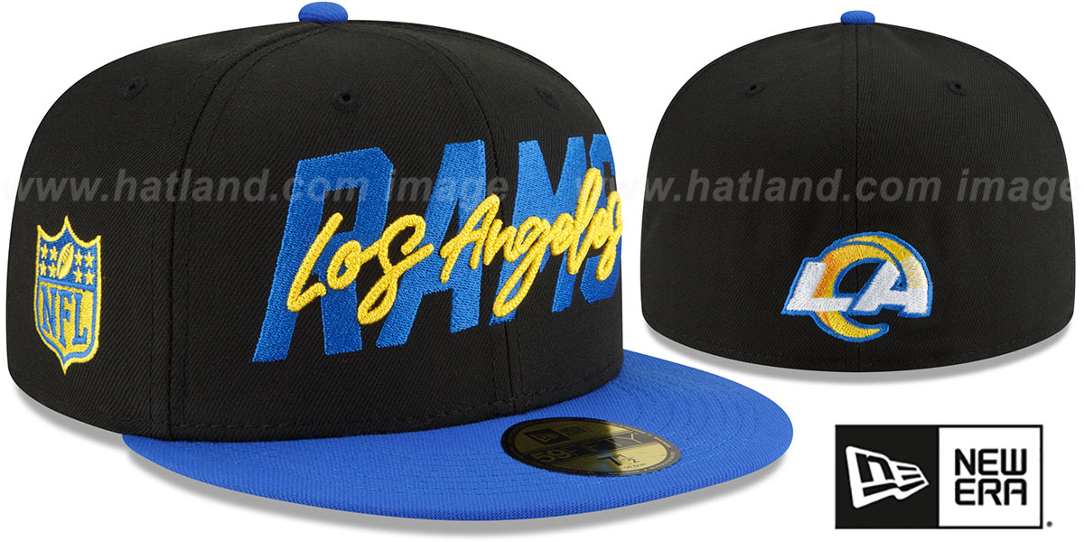 Los Angeles Rams 2022 NFL DRAFT Black-Royal Fitted Hat