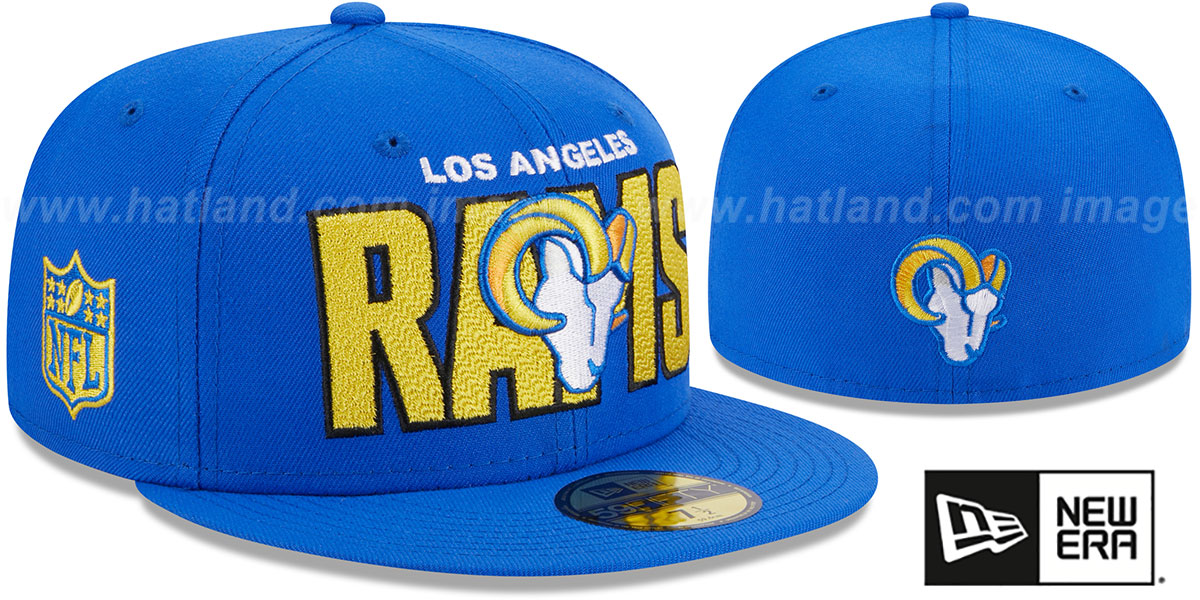 Los Angeles Rams 2023 NFL DRAFT Royal Fitted Hat by New Era