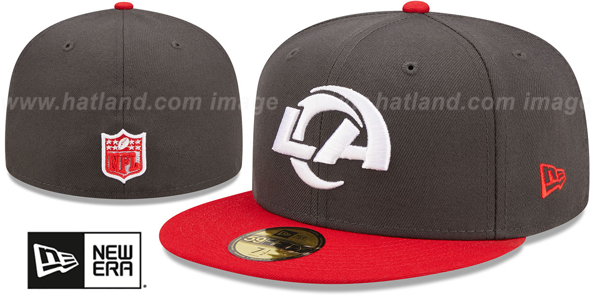 Los Angeles Rams 2T COLOR PACK Charcoal-Red Fitted Hat