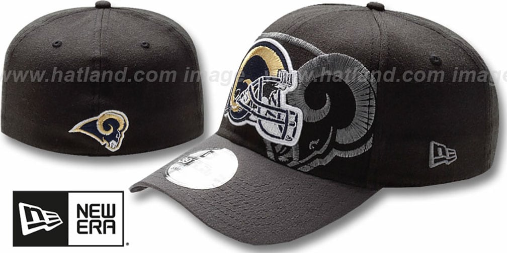 St Louis Rams NFL BLACK-CLASSIC FLEX Hat by New Era