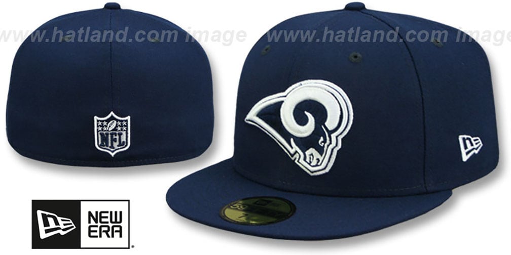 Los Angeles Rams NFL TEAM-BASIC Navy-White Fitted Hat