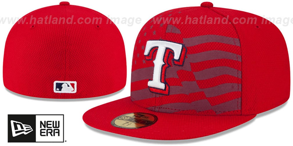 Texas Rangers 2015 JULY 4TH STARS N STRIPES Hat by New Era