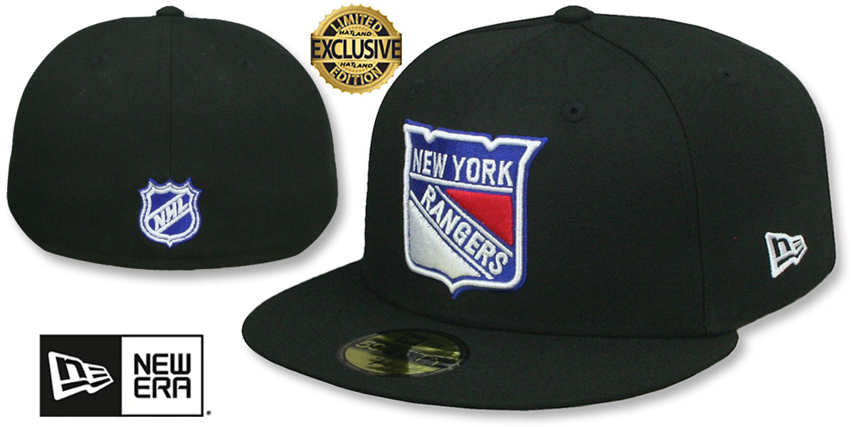 New York Rangers NHL TEAM-BASIC Black Fitted Hat by New Era