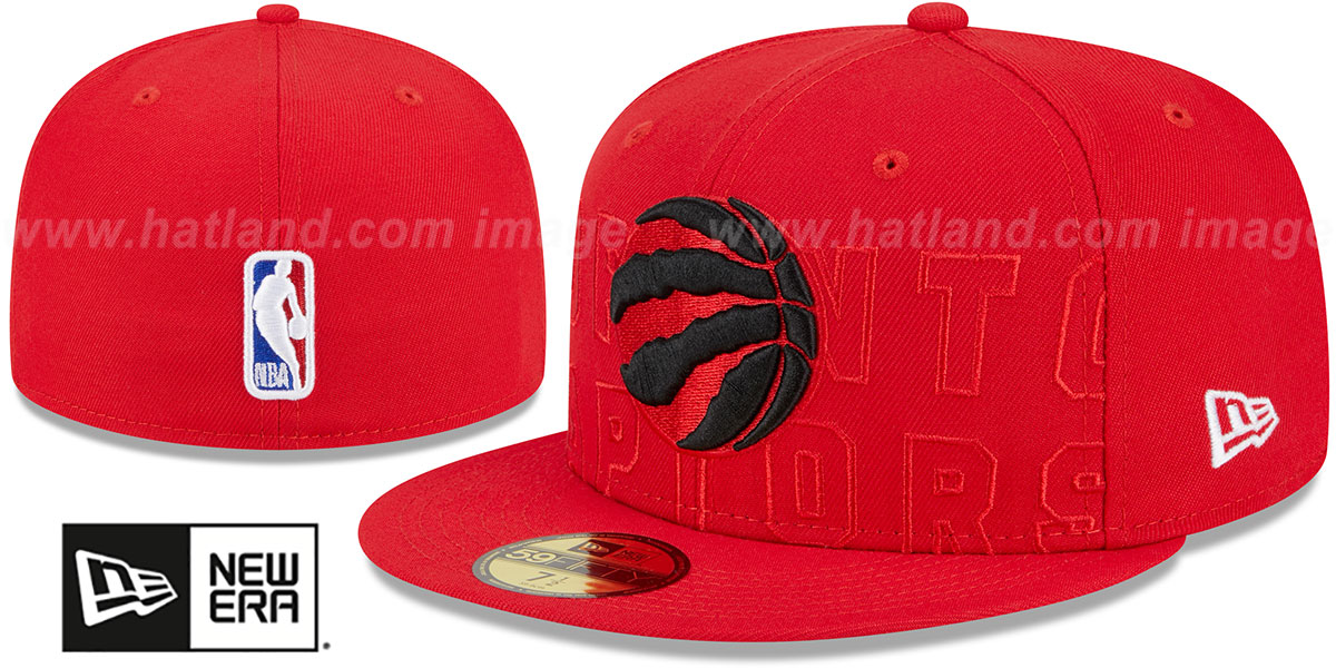 Toronto Raptors 2023 NBA DRAFT Red Fitted Hat by New Era