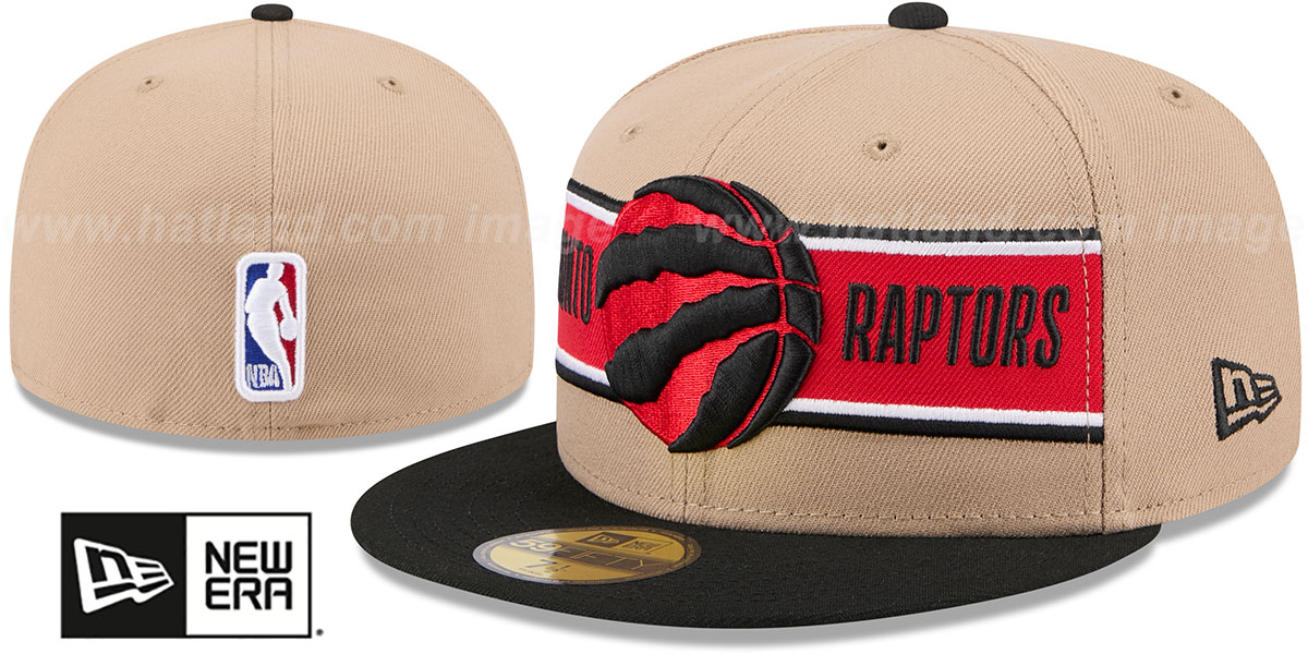 Toronto Raptors 2024 NBA DRAFT Camel-Black Fitted Hat