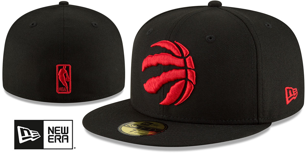 Toronto Raptors NBA TEAM-BASIC Black Fitted Hat by New Era