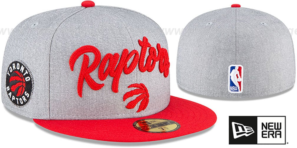 Toronto Raptors ROPE STITCH DRAFT Grey-Red Fitted Hat