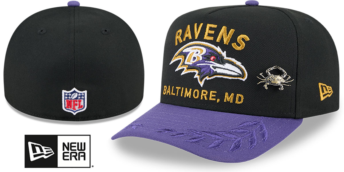 Baltimore Ravens 2025 NFL DRAFT ONSTAGE A-FRAME Black-Purple Fitt