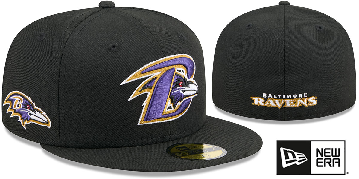 Baltimore Ravens DECEPTOR Black Fitted Hat by New Era