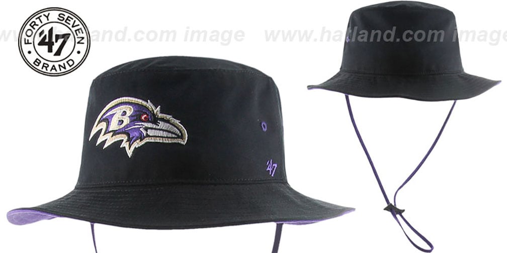 Baltimore Ravens KIRBY BUCKET Black Hat by Twins 47 Brand