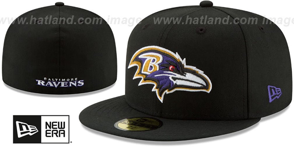 Baltimore Ravens NFL TEAM-BASIC Black Fitted Hat by New Era