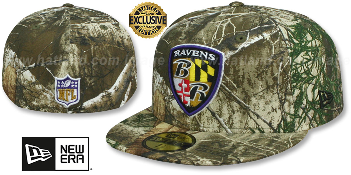 Baltimore Ravens NFL TEAM-BASIC Realtree Camo Fitted Hat
