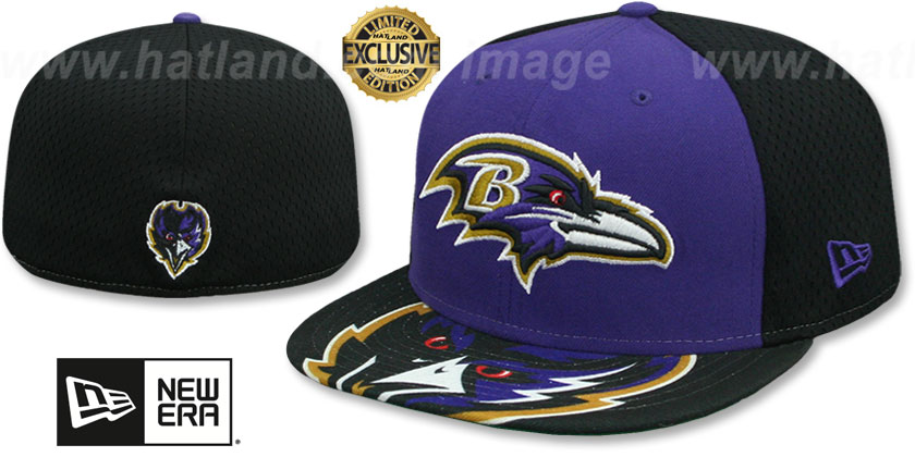 Baltimore Ravens WORLD CLASS VIZA MESH-BACK Purple-Black Fitted H
