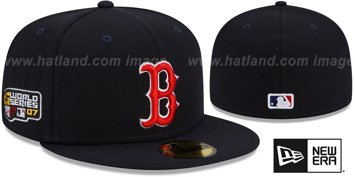 Boston Red Sox 2007 WORLD SERIES SIDE-PATCH UP Fitted Hat