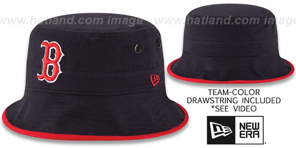 Boston Red Sox BASIC-ACTION Navy Bucket Hat by New Era