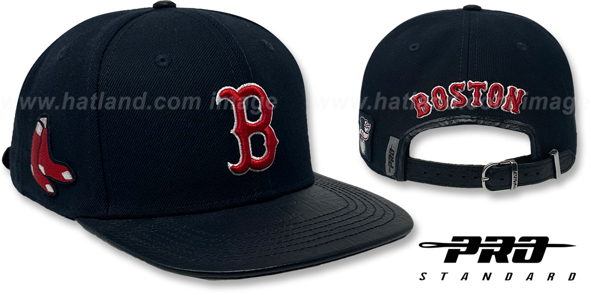 Boston Red Sox TEAM-BASIC STRAPBACK Navy Hat by Pro Standard
