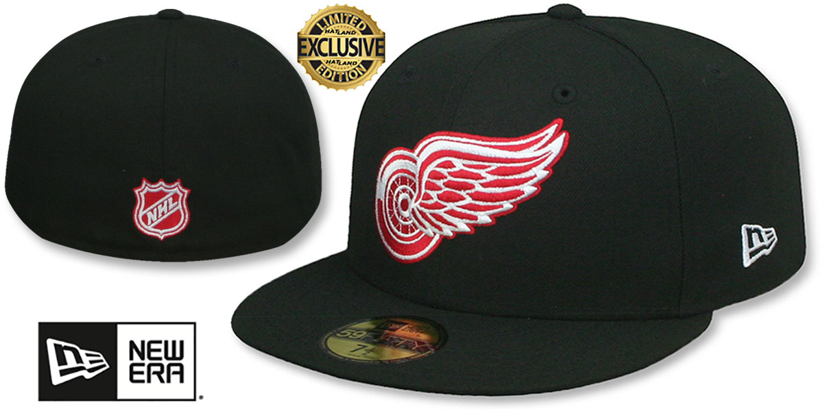 Detroit Red Wings NHL TEAM-BASIC Black Fitted Hat by New Era