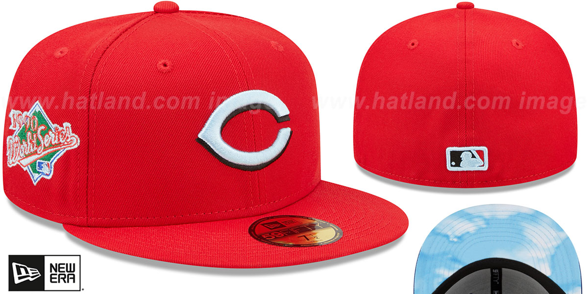 Cincinnati Reds 1990 WS CLOUD-UNDER Red Fitted Hat