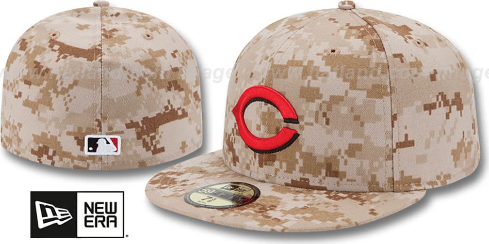 Cincinnati Reds 2013 STARS N STRIPES Desert Camo Hat