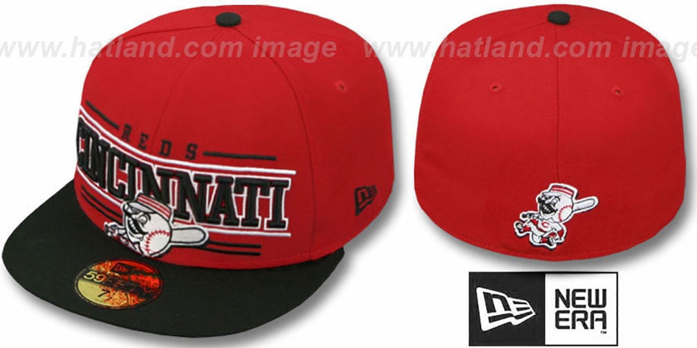 Cincinnati Reds RETRO-SMOOTH Red-Black Fitted Hat by New Era