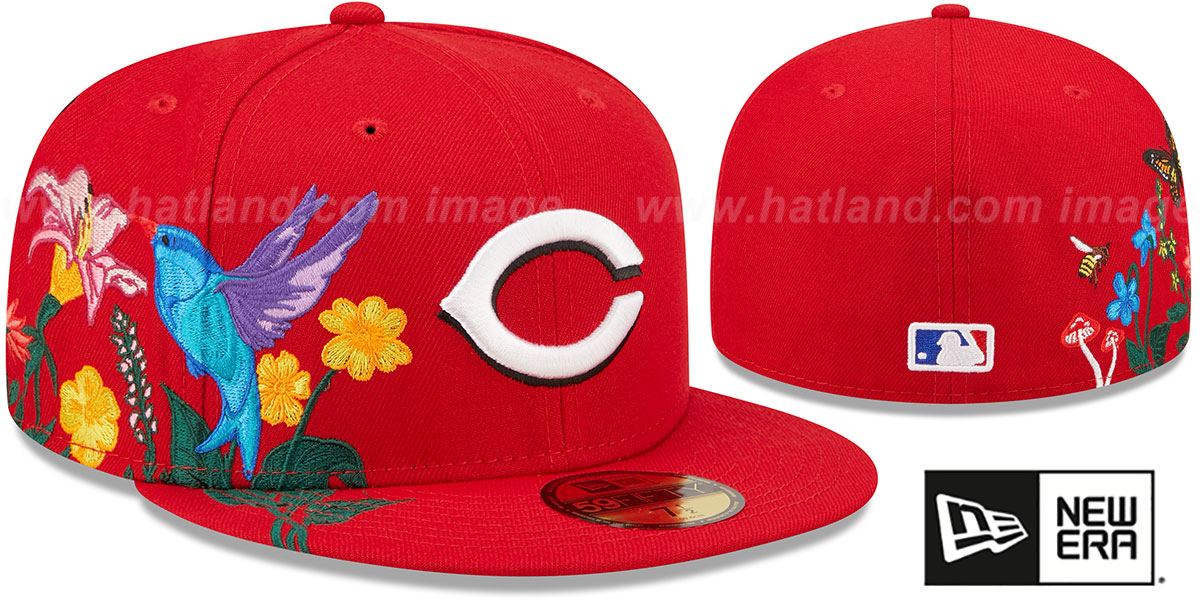 Cincinnati Reds SIDE-BLOOM Red Fitted Hat by New Era