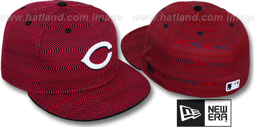 Cincinnati Reds TRIPPIN Red-Black Fitted Hat by New Era