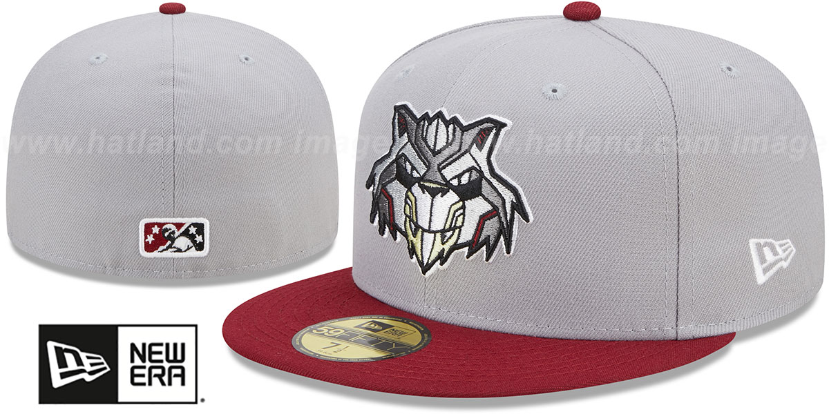 Sacramento River Cats MILB MARVEL DEFENDERS Grey-Burgundy Fitted