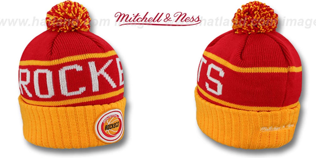 Houston Rockets HIGH-5 CIRCLE BEANIE Red-Gold