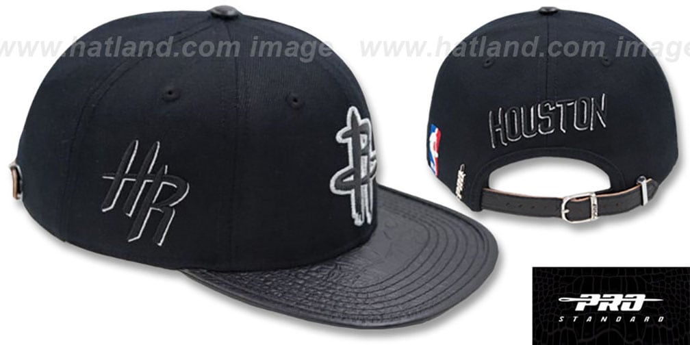 Houston Rockets METALLIC POP STRAPBACK Black Hat