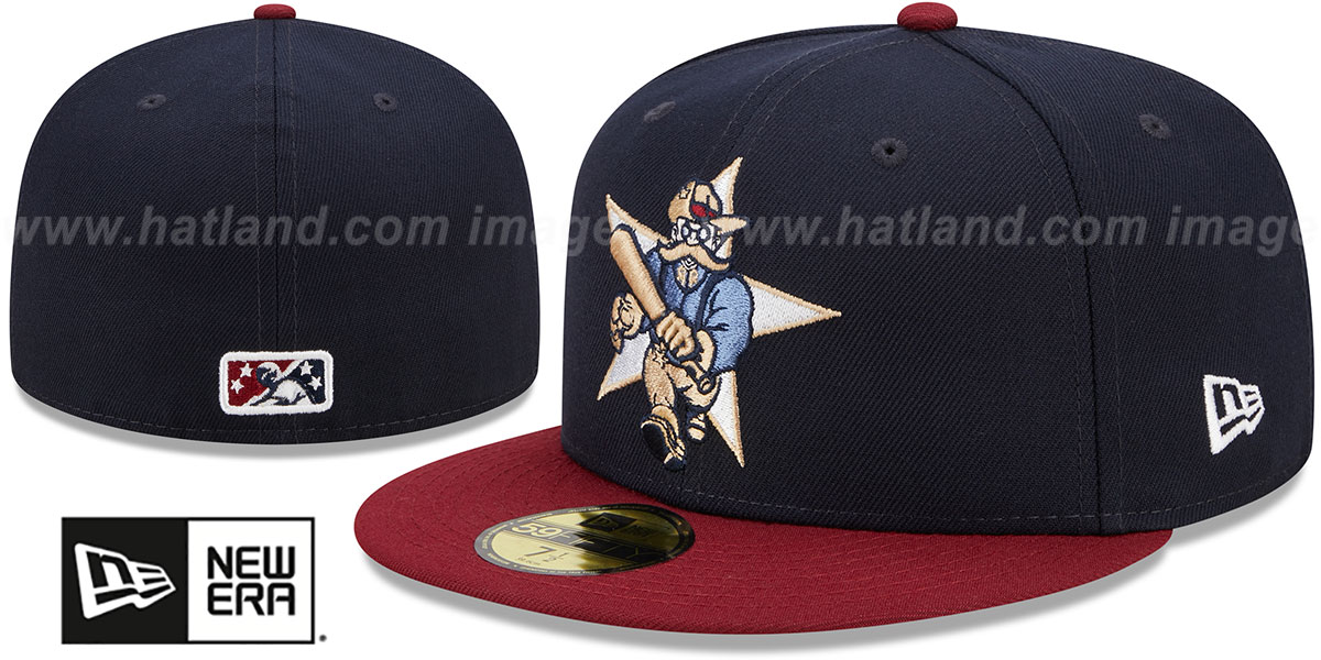 Frisco RoughRiders MILB MARVEL DEFENDERS Navy-Burgundy Fitted Hat