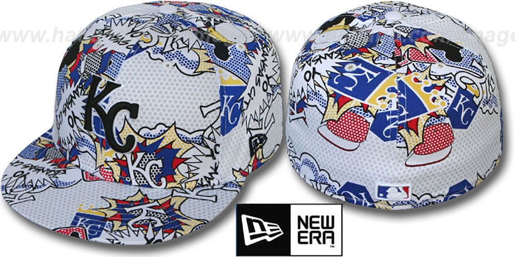 Royals YO-CITY POP-UP White-Multi Fitted Hat by New Era