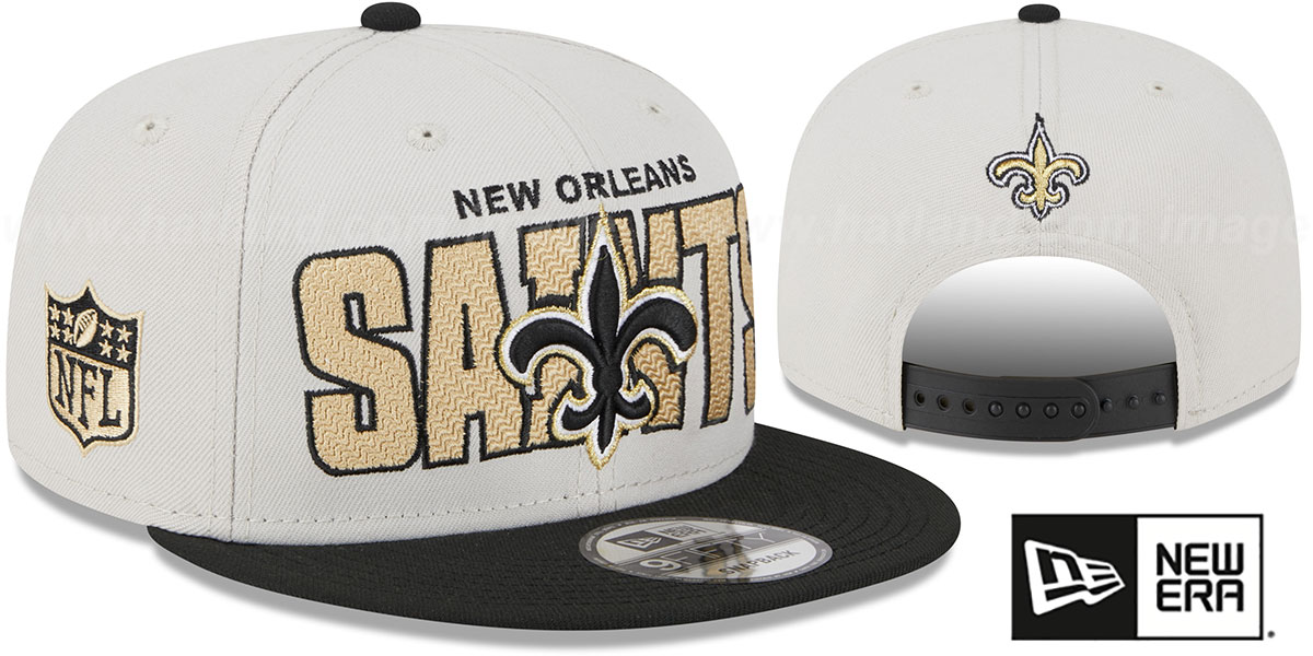 New Orleans Saints 2023 NFL DRAFT SNAPBACK Stone-Black Hat